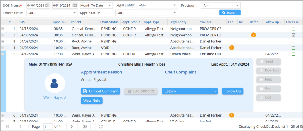 checkoutdesk – PracticeSuite – Help