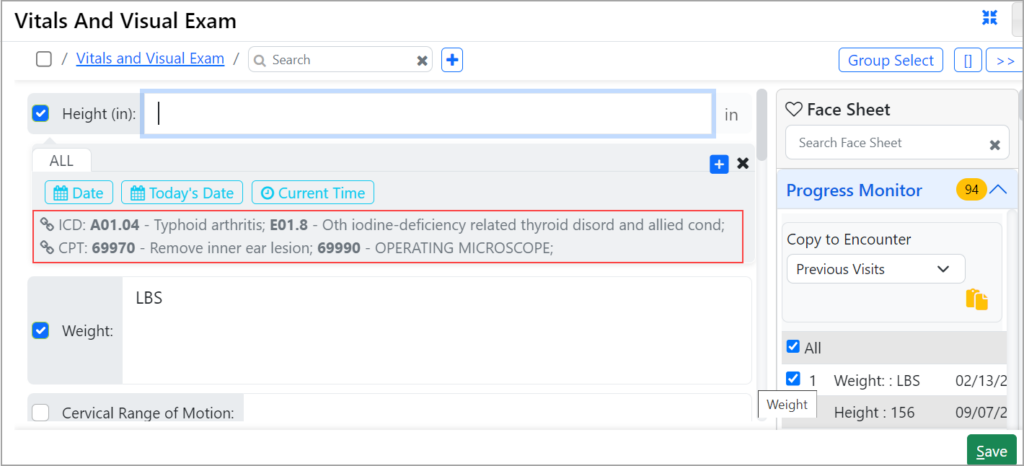 level2ProcCodeICDdisplayNew | PracticeSuite - Help