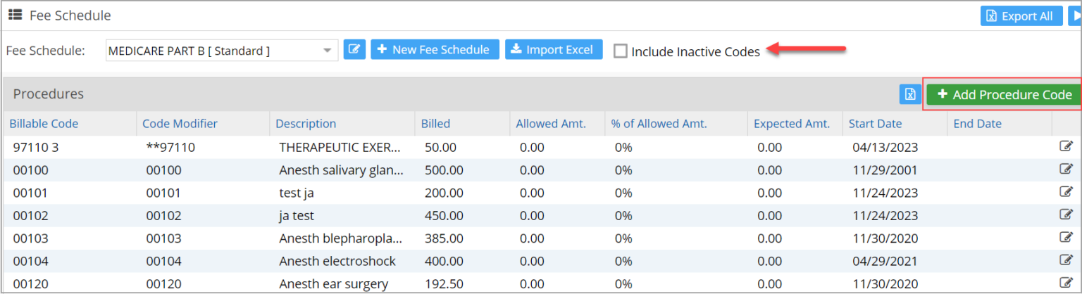 FAQs on Procedure Codes – PracticeSuite – Help
