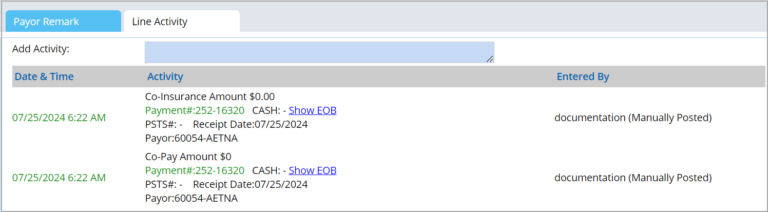 Manual Posting Screen – PracticeSuite – Help