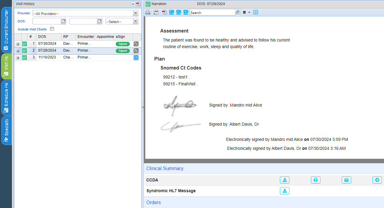 Signature screenshot – PracticeSuite – Help