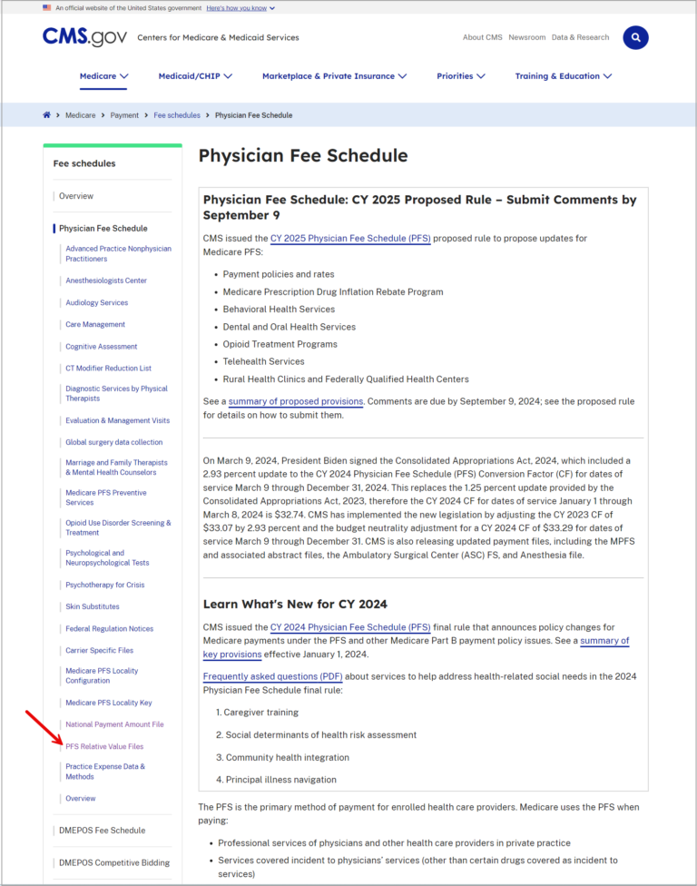 Uploading CMS Fee Schedules – PracticeSuite – Help