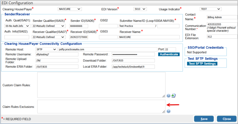 Custom EDI Rules – PracticeSuite – Help